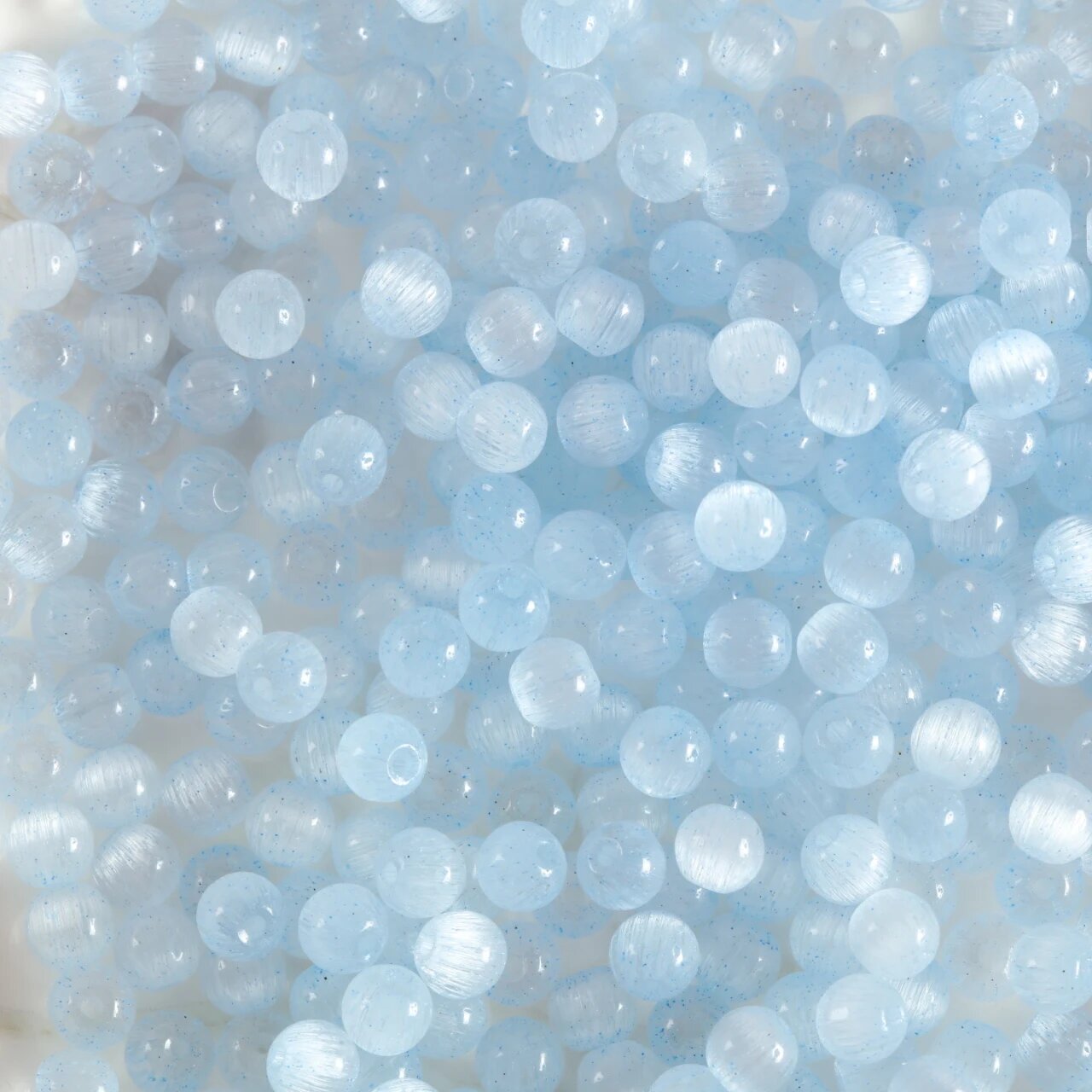 Стеклянные бусины «кошачий глаз» 4/6/8 мм 4MM about 150pcs, 10 Light Blue