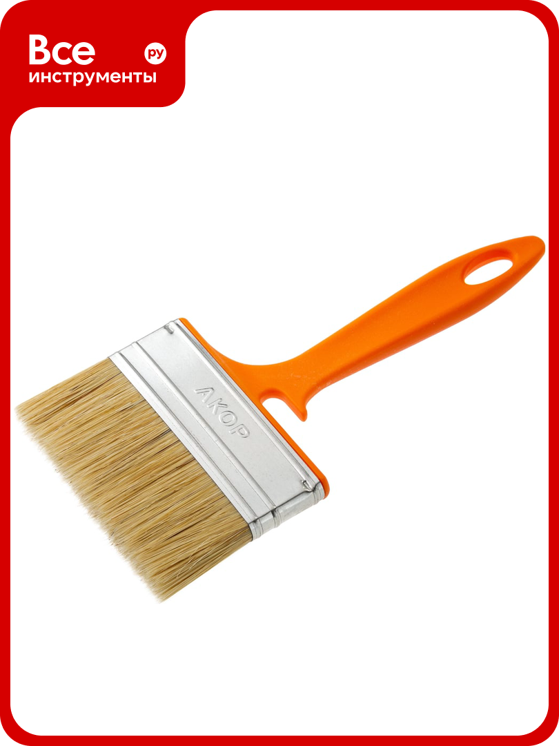 Кисть для фасада Акор 100 мм, толщ. 12 мм нат. щет. 4607044332898