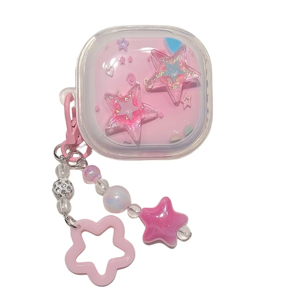 Чехол для наушников Xiaomi Redmi Buds 6 Play с карабином, Ударопрочный, 3D Трехмерный узор