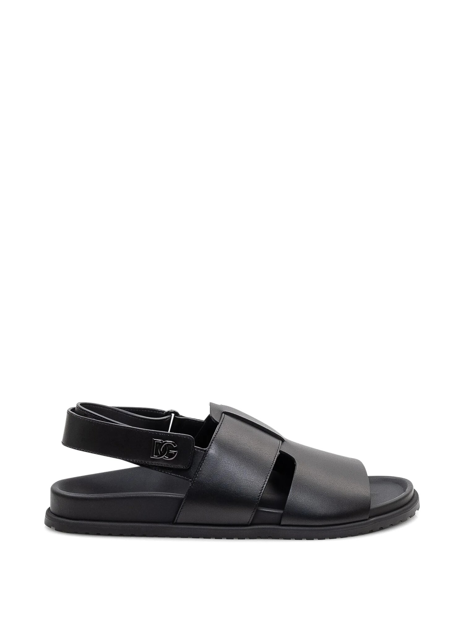 Босоножки DOLCE & GABBANA Open-toe strap sandals, размер 41 EU, black/black