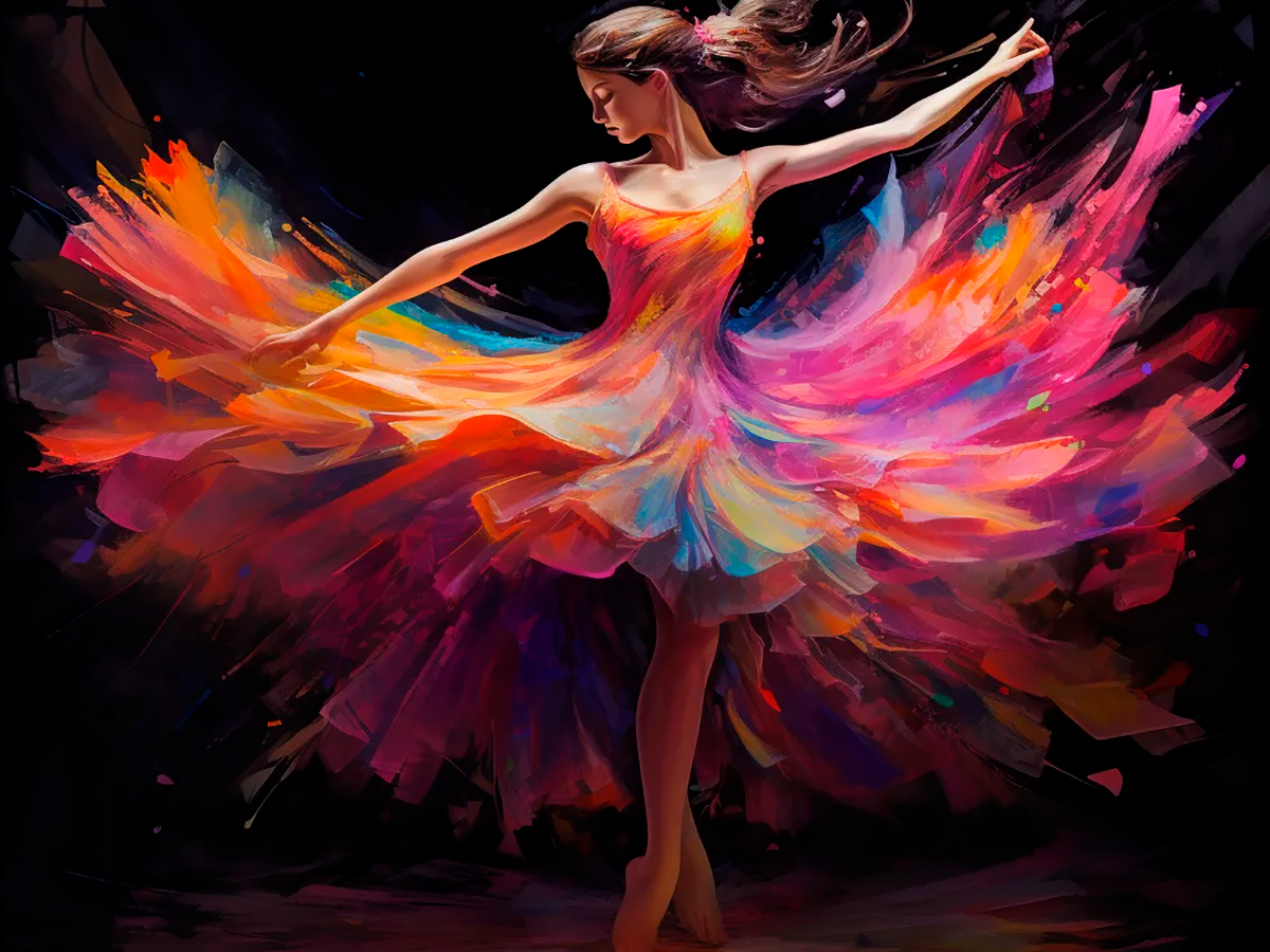 Картина по номерам "Танец в движении", хлопковый холст на подрамнике 40х50 см, акрил, 000 Art Hobby Home