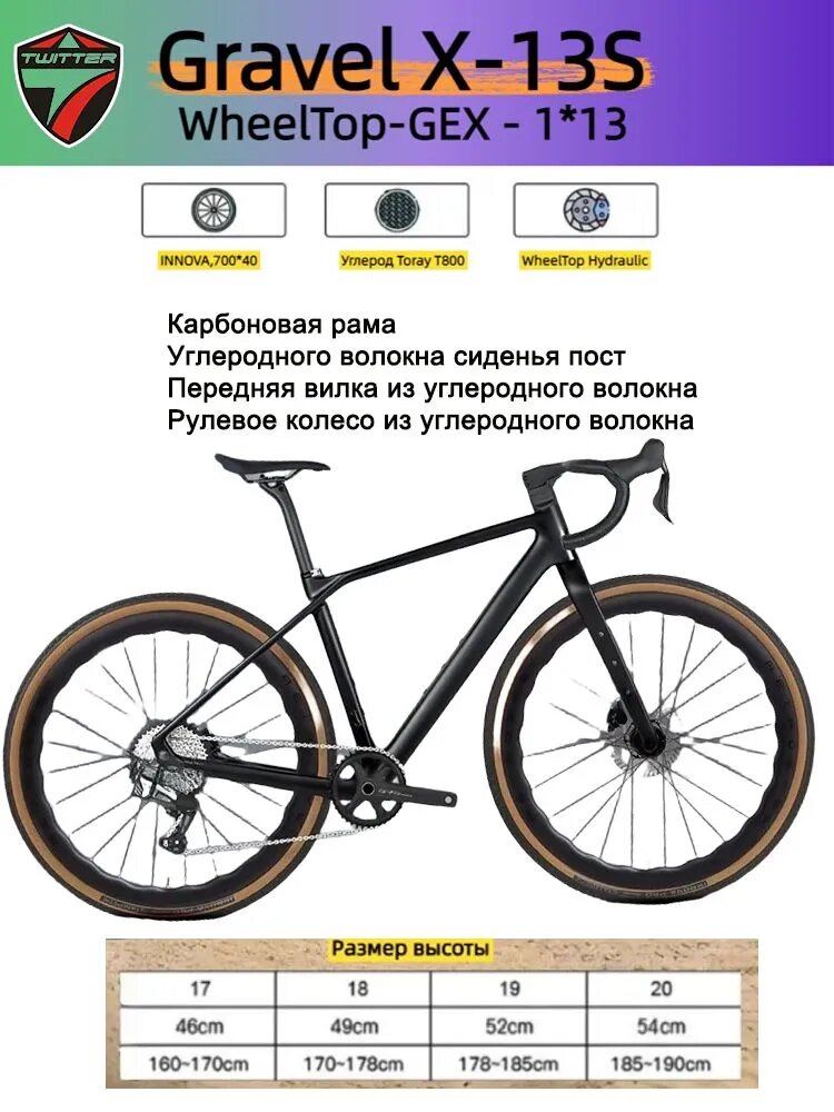 TWITTER BIKE Велосипед Гравийный, Gravel X-2025