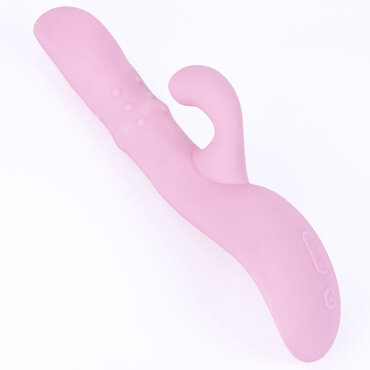 Вибратор-кролик Selove Wave, розовый С движением ствола и шариками внутри