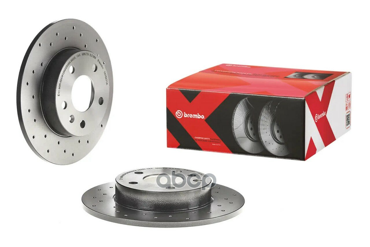 Диск тормозной задн. серии Brembo Xtra CHEVROLET ZAFIRA (F75) 02/99-07/12 / OPEL ASTRA CLASSIC (L48) Brembo арт. 08.7627.1x
