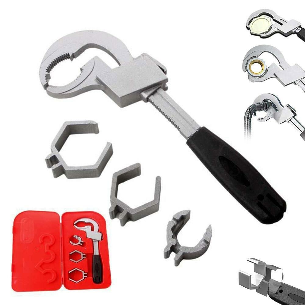 Разводной ключ для ванной комнаты, Многофункциональный ручной инструмент с головками для соединения труб/смесителей/Душа/ клапанов