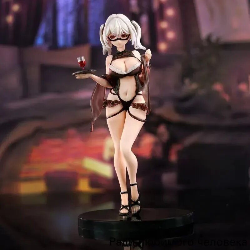 Аниме Фигурка 17cm - Статуэтка девушки в образе официантки, коллекционная модель, для взрослых