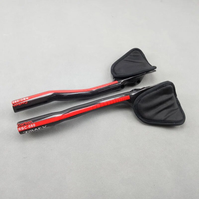 TMAEX Triathlon руль карбоновый синий Черный, Red logo