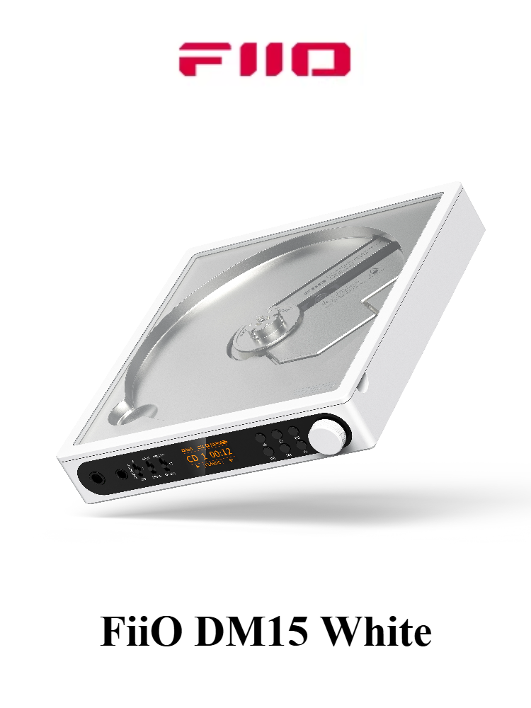 FiiO DM15 Портативный стереопроигрыватель компакт-дисков с 24-битным ЦАП R2R, USB/CD HiFi аудио