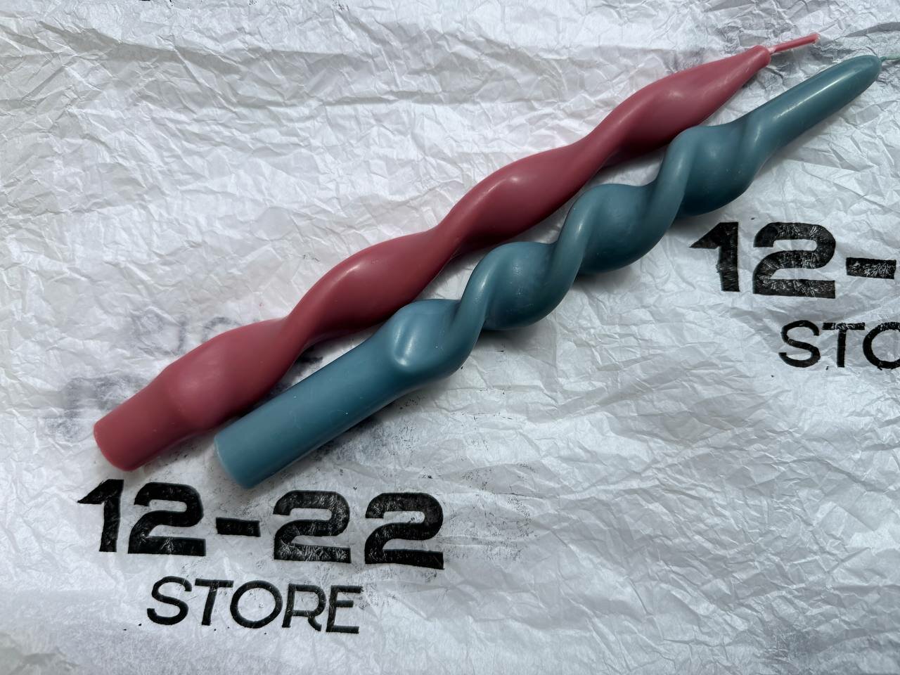Эко-Свечи 12-22 store, фигурные, 2шт, оливковый воск, в подарочной упаковке