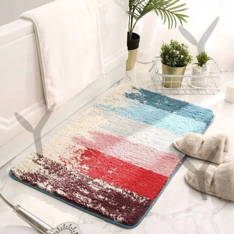 Коврик для ванной Hans&Helma 60x90 см из микрофибры с антискользящей основой коричневый