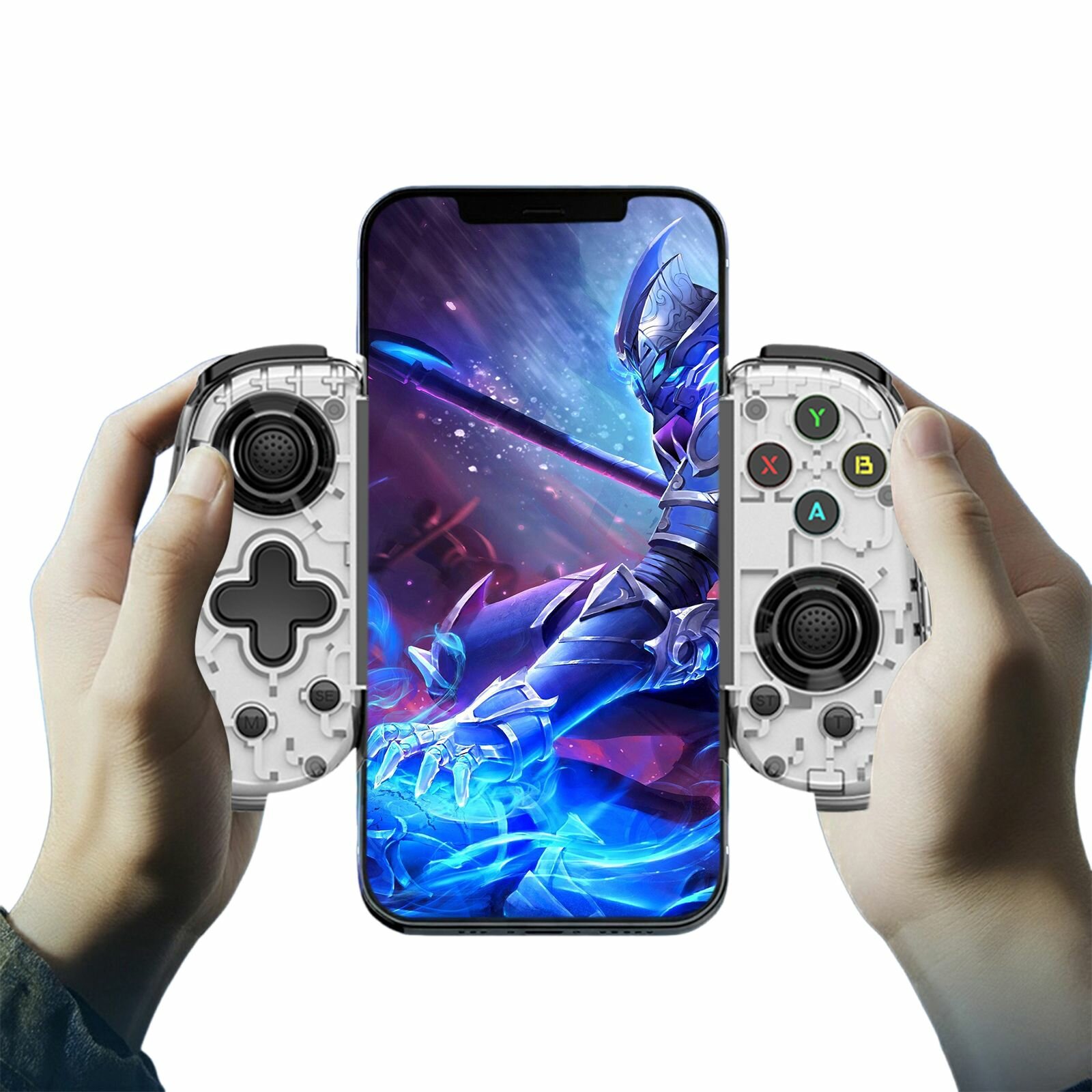 Игровой контроллер D6mini с гибким креплением, Hall-джойстиками и поддержкой Bluetooth/USB-C для Android, iOS, Switch, ПК