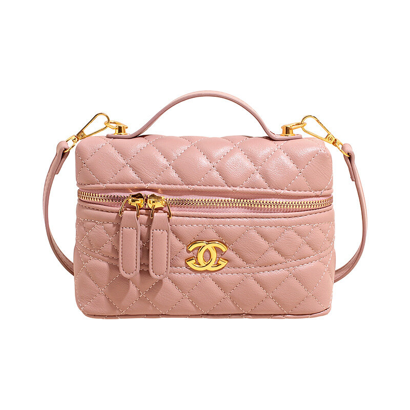 Женская стеганая сумка в стиле Шанель, текстурированная сумка-коробка, новая модель 2026 года, элитная сумка-ланчбокс, модная сумка на плечо и через плечо.