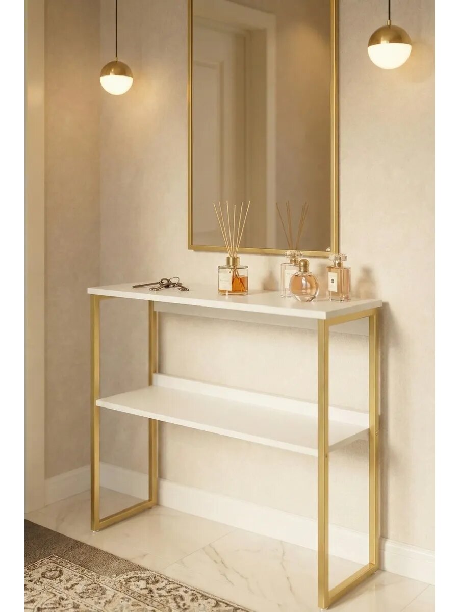 Консольный столик ТПП салве, ЛДСП/металл, прямоугольный, для прихожей