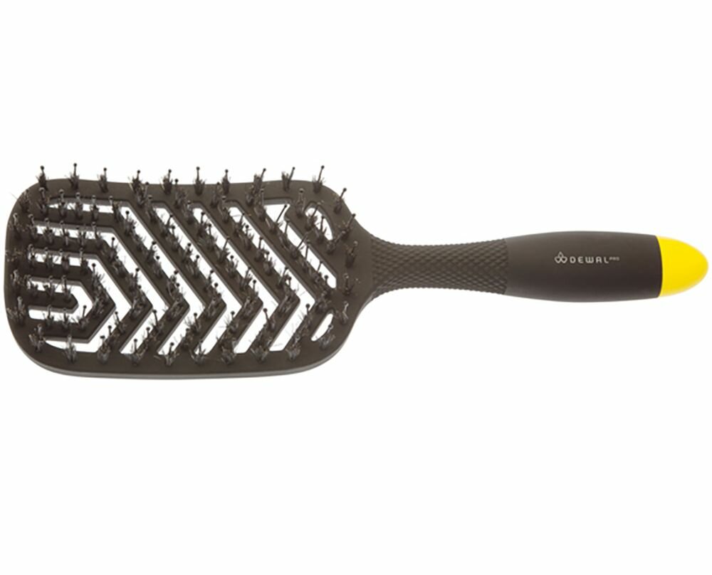 Расческа для волос массажная DEWAL PRO BANANA black BNN93 (13 рядов)
