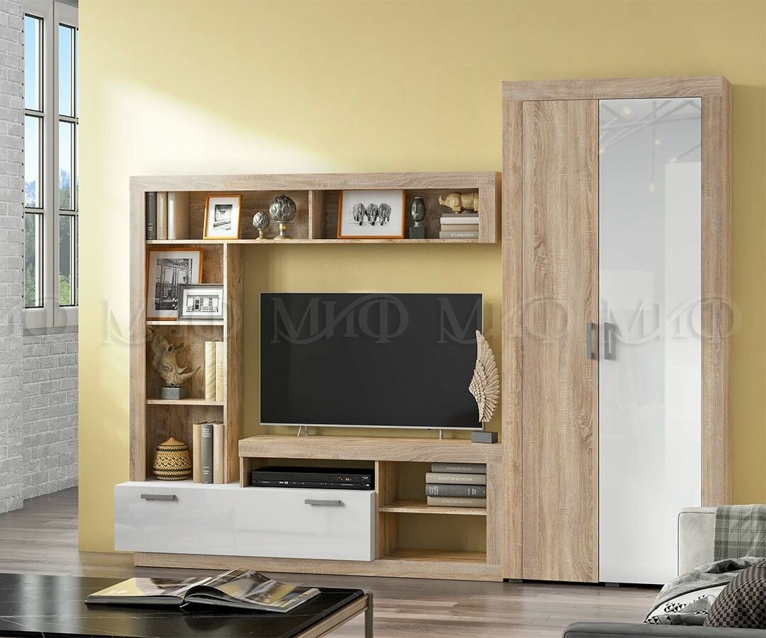 Стенка для гостиной Ангара со шкафом