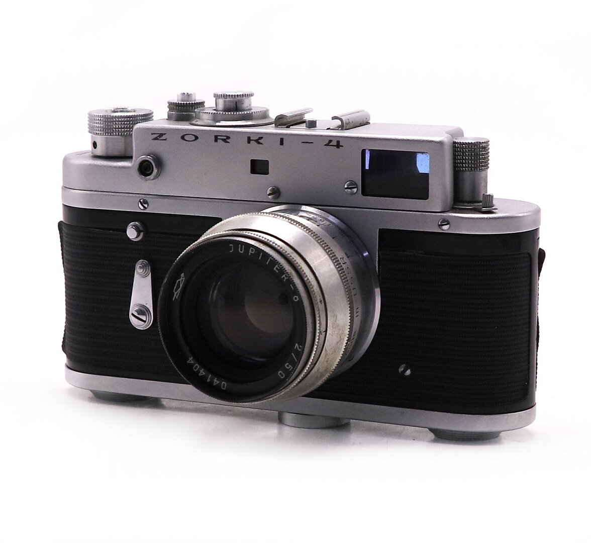 Фотокамера Зоркий 4 / Zorki-4 + Юпитер-8 silver