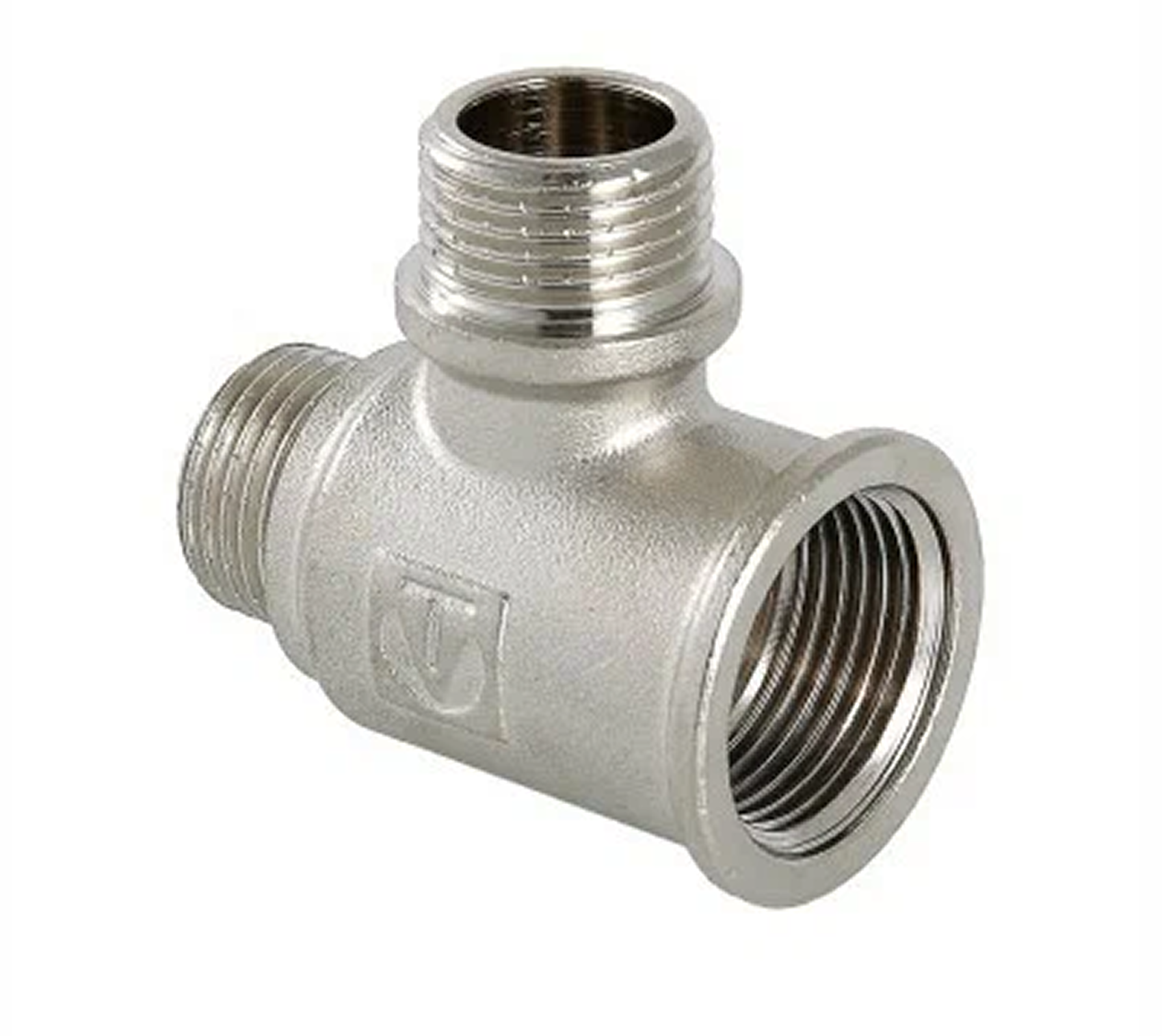 Тройник с двумя переходами на нар. р. 3/4"х3/4"х1/2" вн.-нар.-нар. Valtec VTr.133. RN.050504
