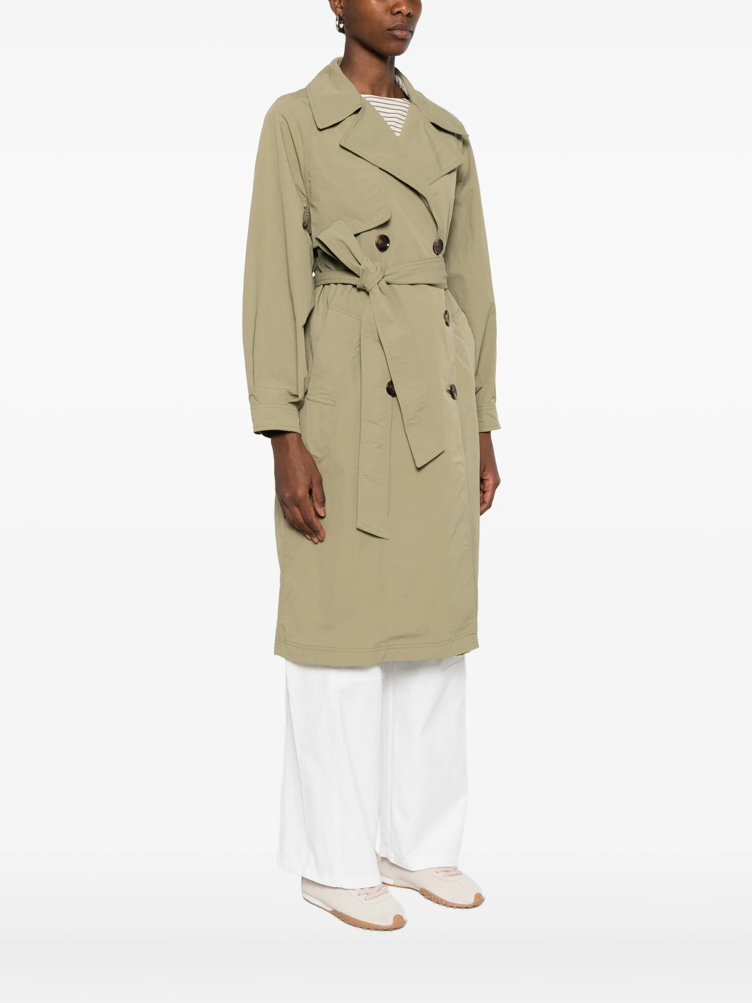 Пальто Barbour Layla trench coat, размер 12, зеленый, — фото 1
