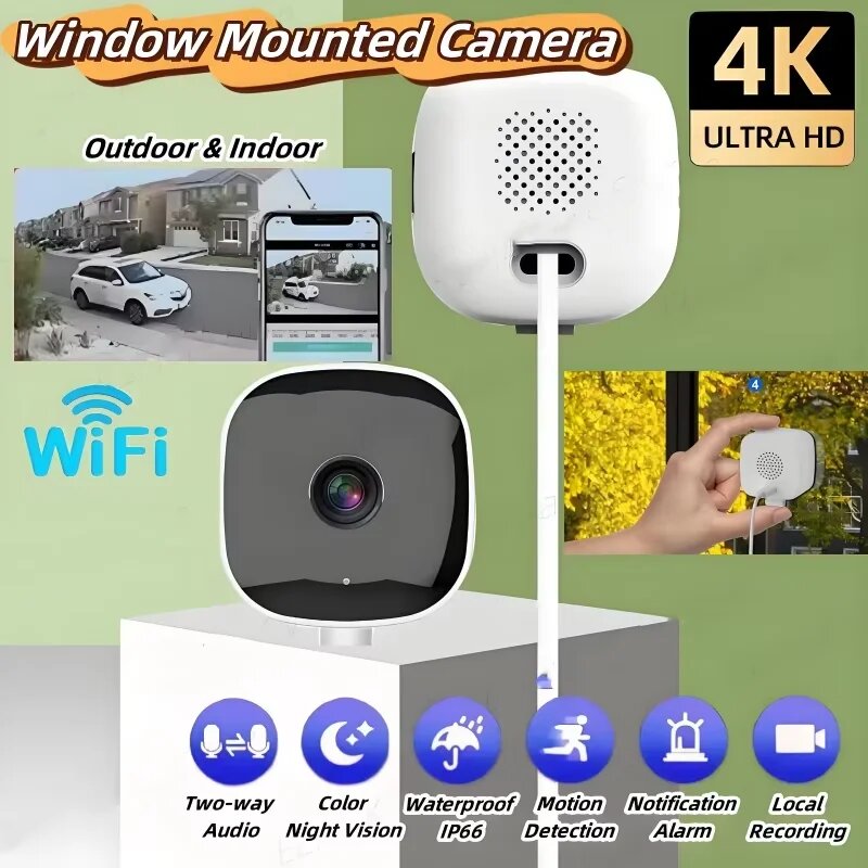 DIXSG Беспроводная Wi-Fi камера видеонаблюдения для окна