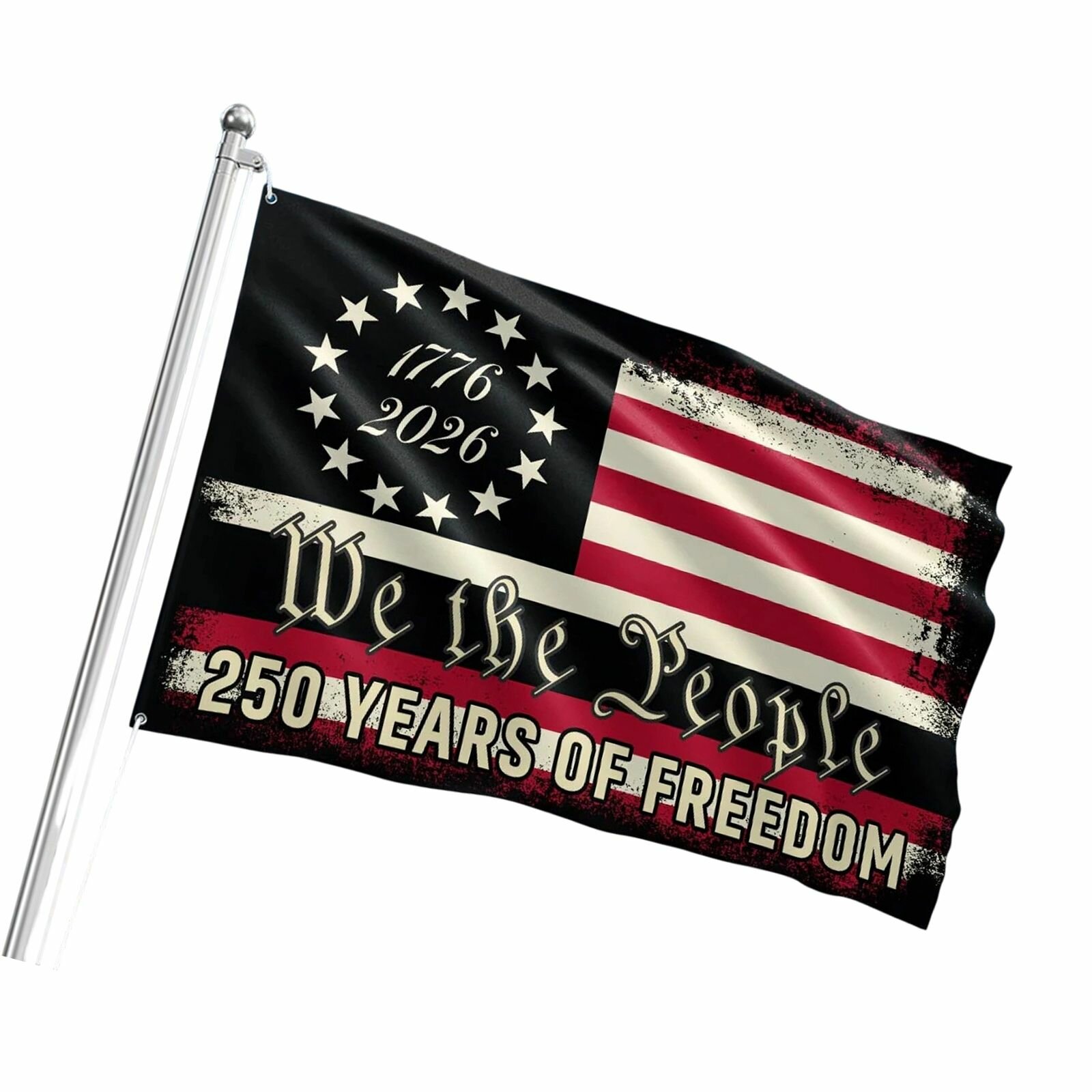 Флаг к 250-летию США устойчивый разрывам простой в подвешивании