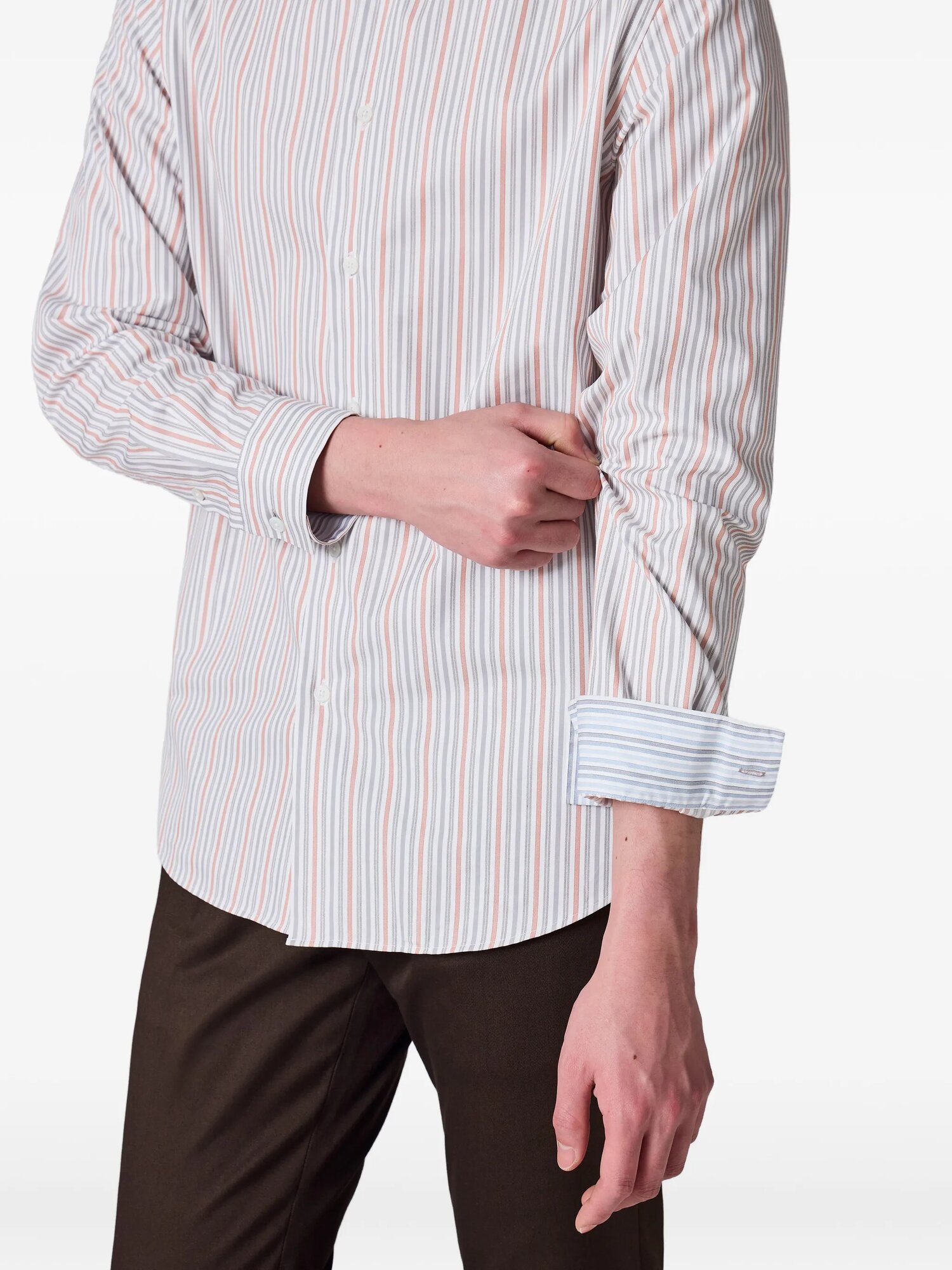 Рубашка Paul Smith Striped-pattern shirt, размер M, белый — фото 1