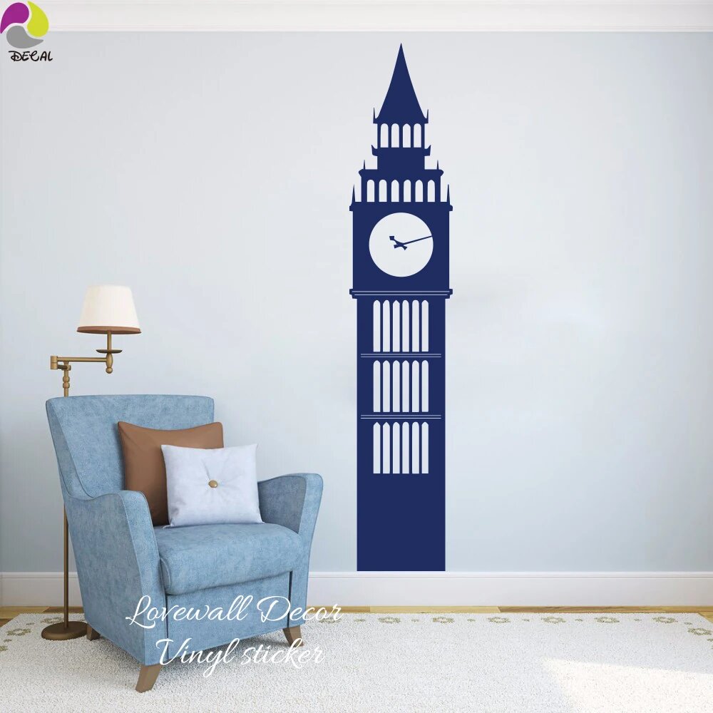 Наклейка на стену Big Ben, gold
