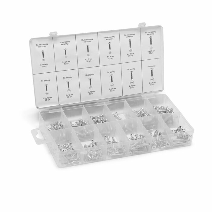 Набор саморезов тундра krep, 360 предметов