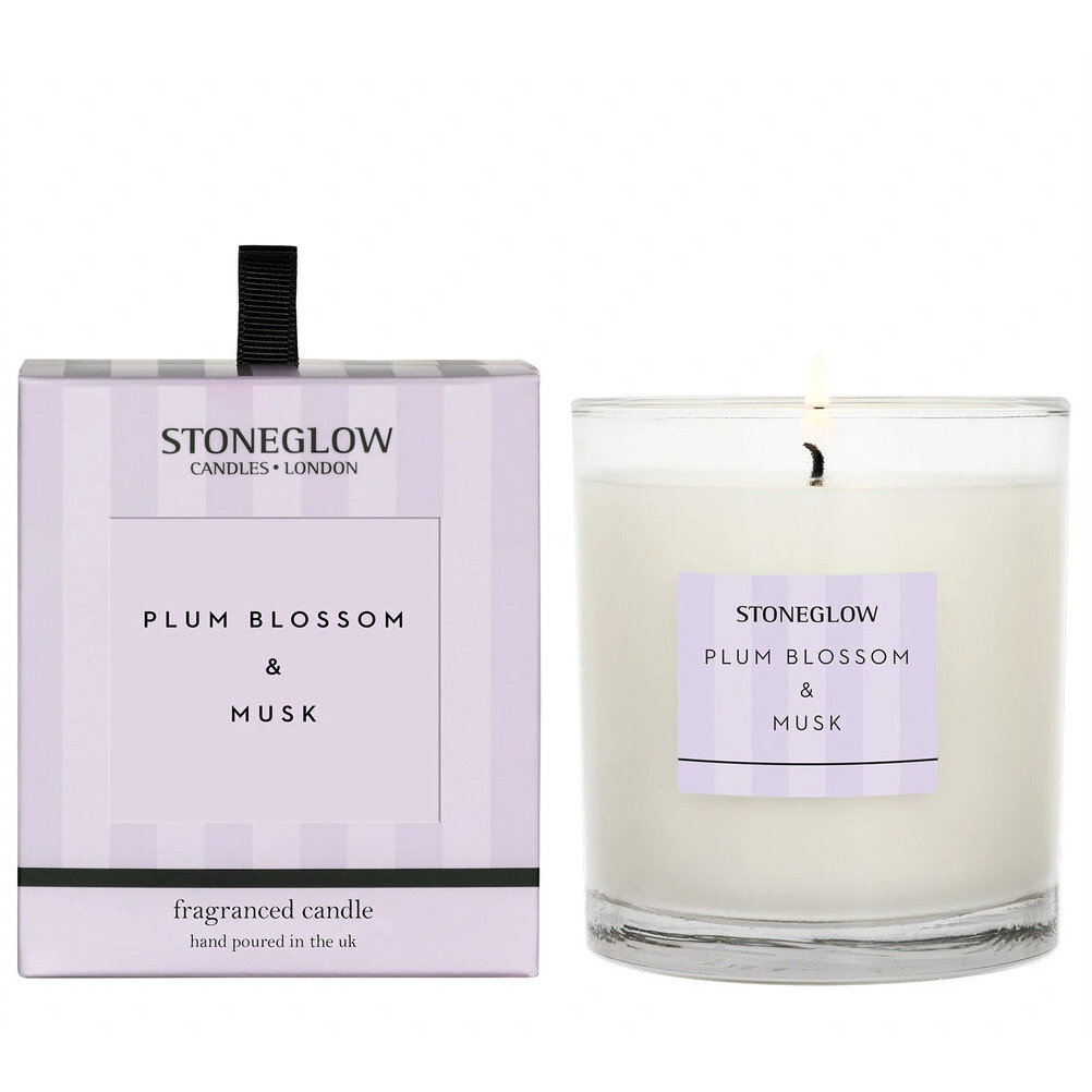 Свеча Stoneglow Plum Blossom And Musk 300 гр / Стоунглоу Плам Блоссом Энд Маск / Цветок Сливы И Мускус