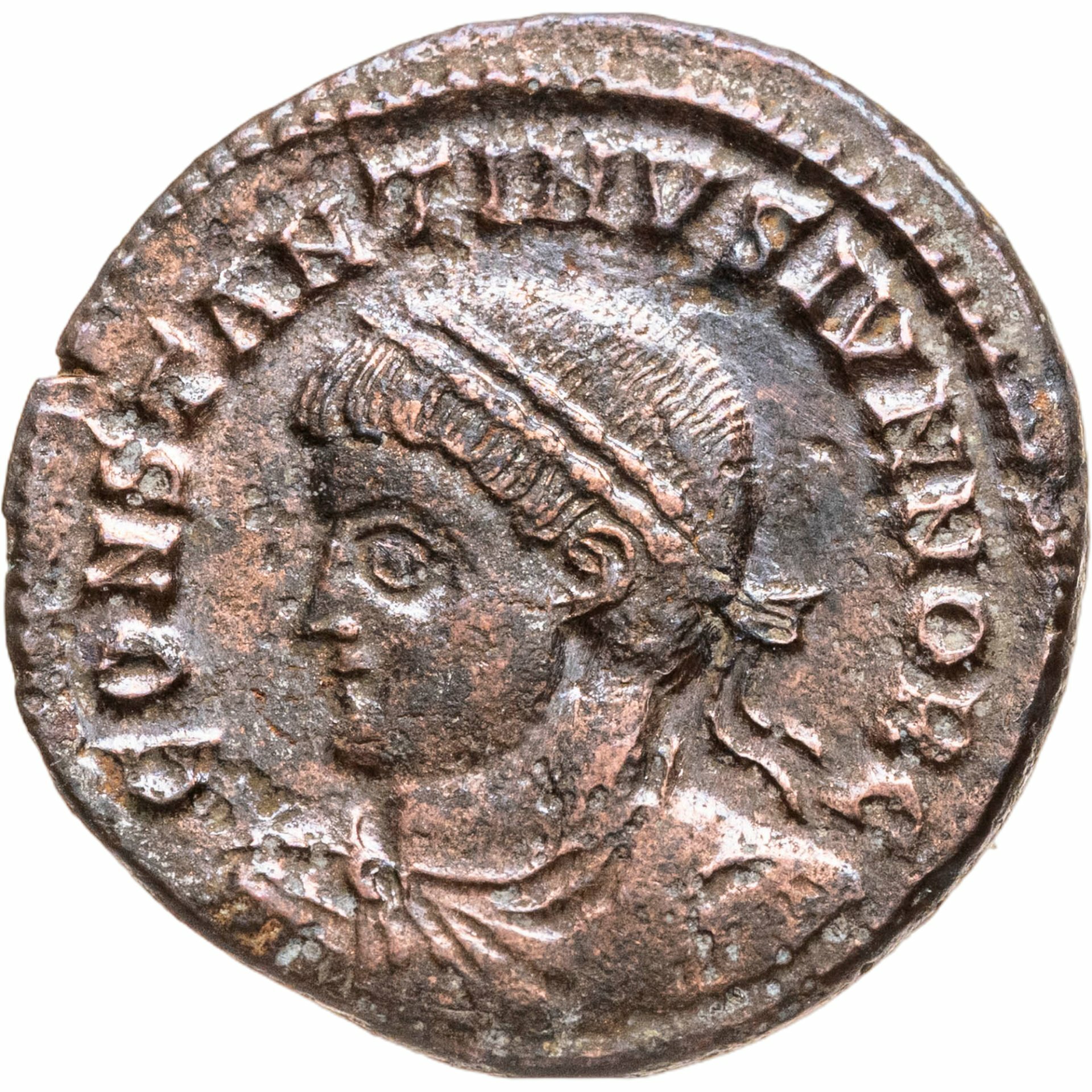 Римская империя, Константин II, 317-340 годы, Нуммий , Медь, в сохранности XF