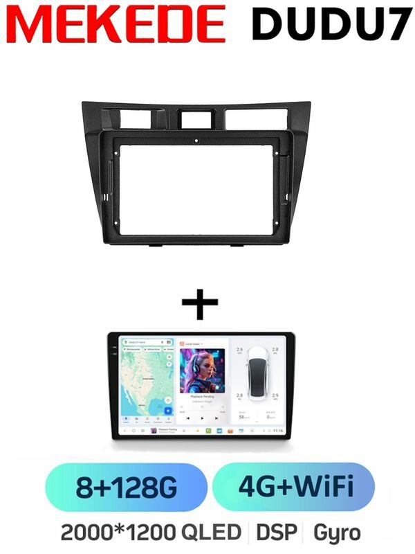 Магнитола 9" Mekede DUDU7 8/128 Gb для Toyota Mark 9X100 2000-2007 F1 carpay Android