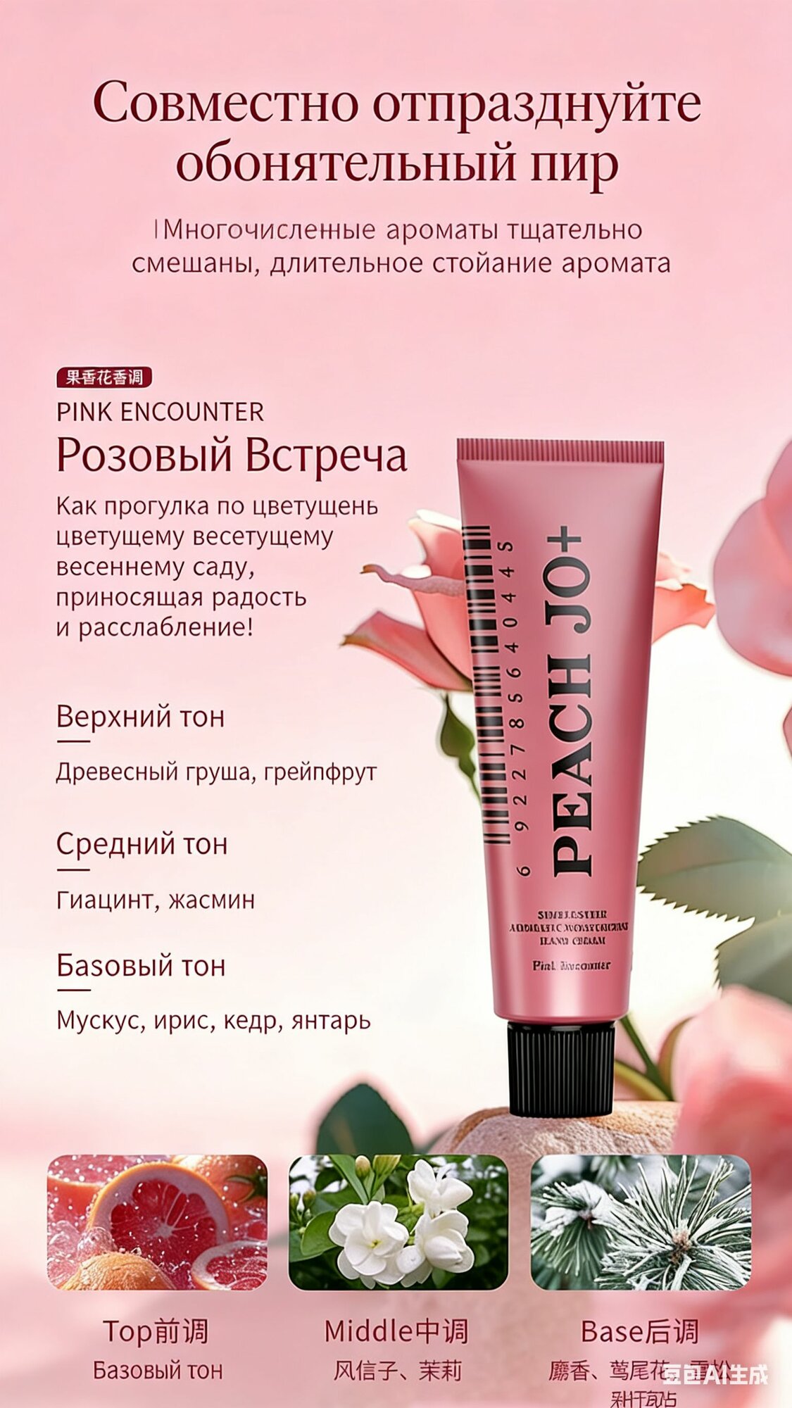 Крем для ухода за кожей с натуральным ароматом