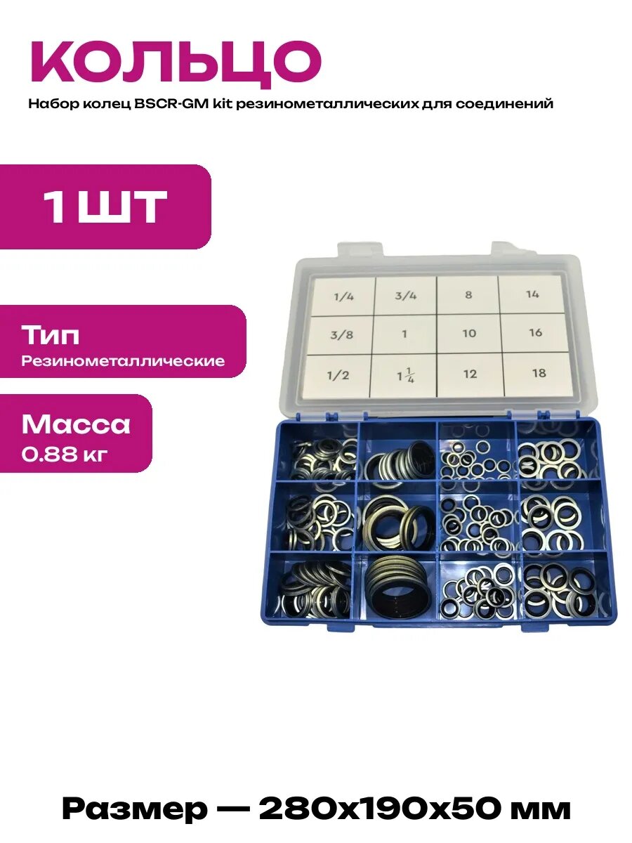 Уплотнения BSCR-GM резинометаллические кольца для пневматики