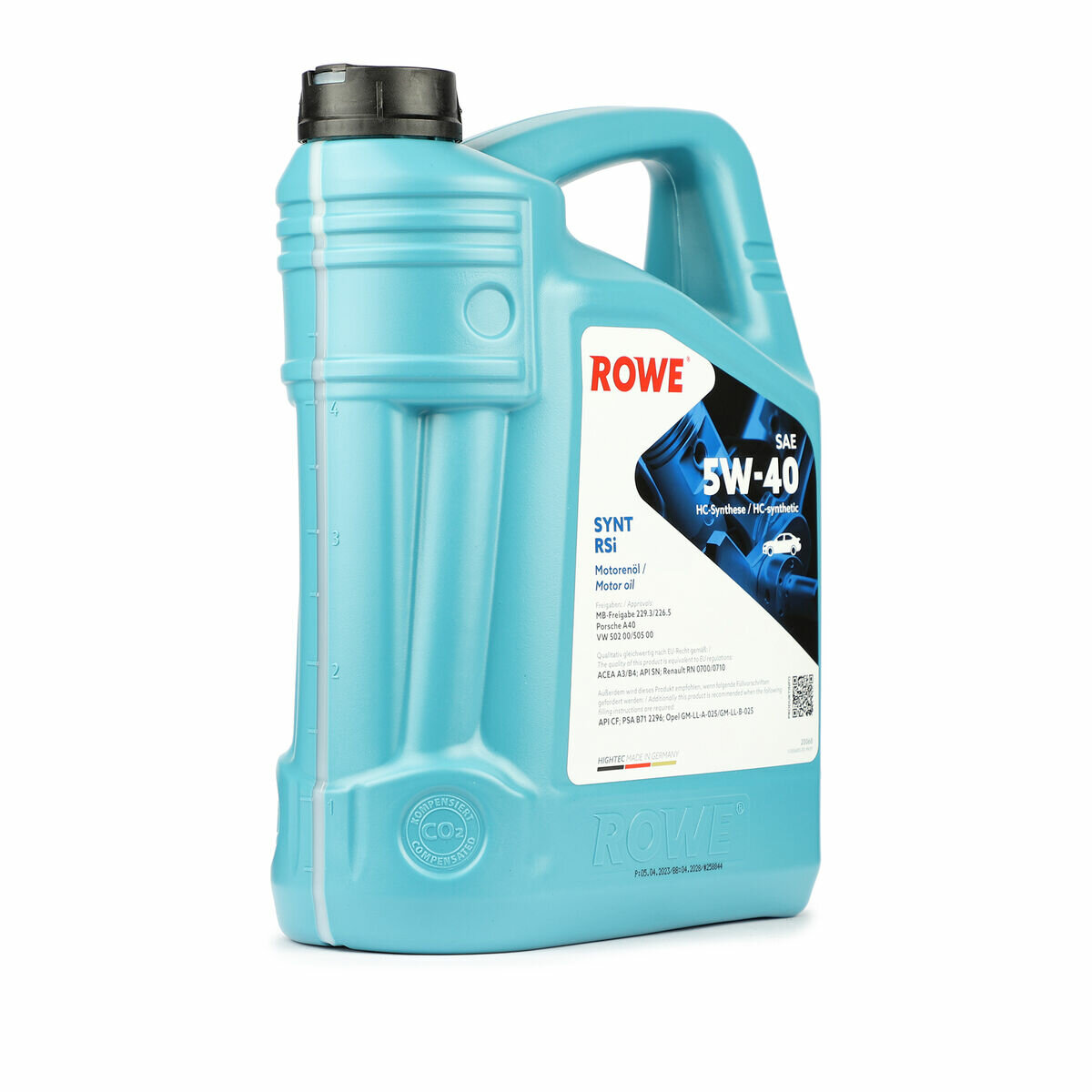 Масло Моторное Rowe Hightec Synt Rsi 5W-40 5Л.(Rowe 20068005099)
