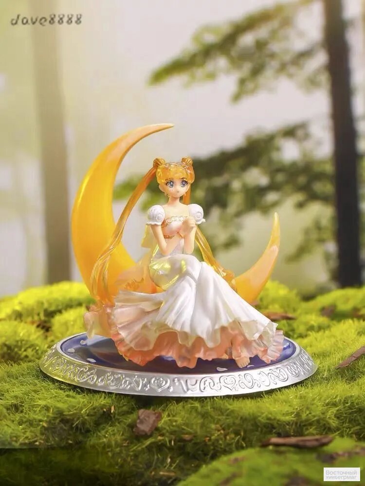 Фигурка Sailor Moon на луне, фигурка аниме Sailor Moon для девочек, 1 шт, ABS пластик, 13*12*21 см — фото 1