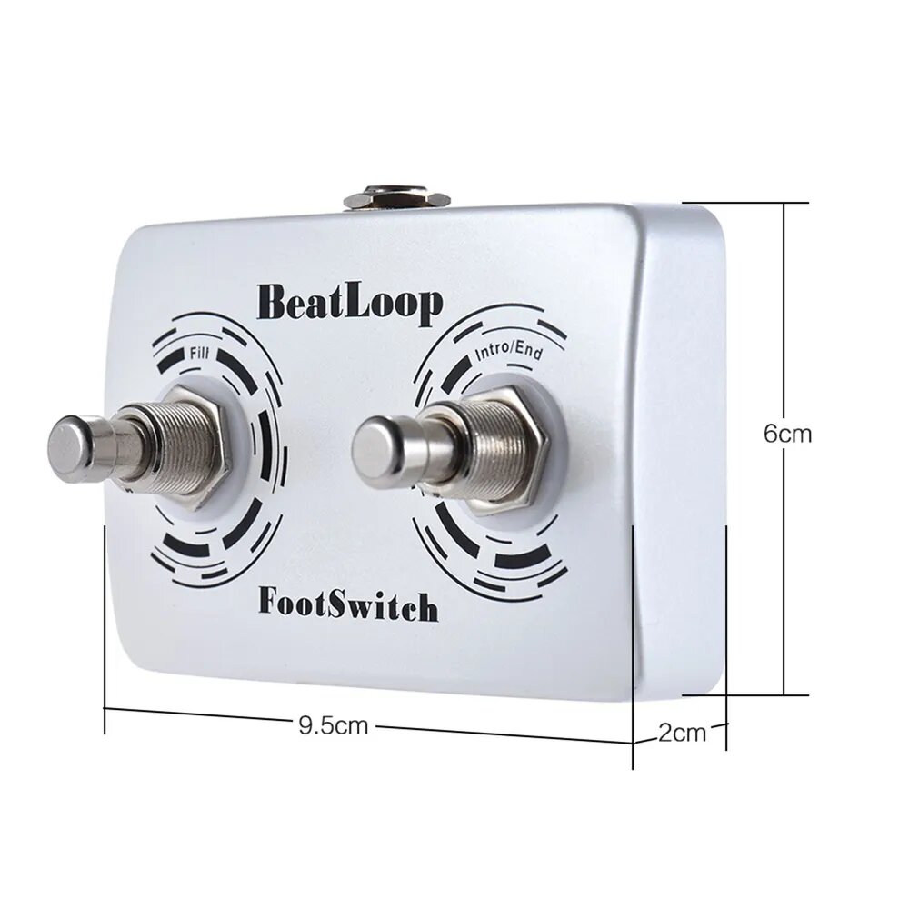 Двойной ножной переключатель Rowin BeatLoop Footswitch Педаль для создания эффекта циклической записи ритма с кабелем диаметром 6,35 мм
