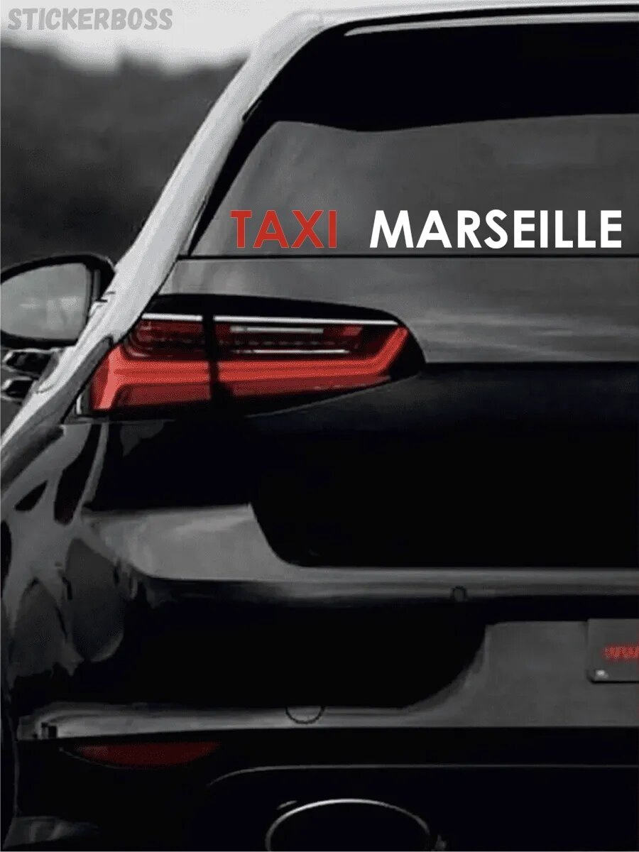 Наклейка на авто TAXI MARSEILLE 40 см