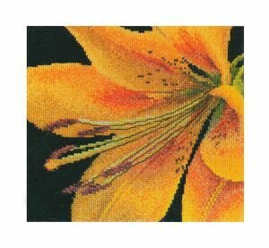 Набор для вышивания Лилия, канва аида 18 ct 15 x 14 см THEA GOUVERNEUR 486A