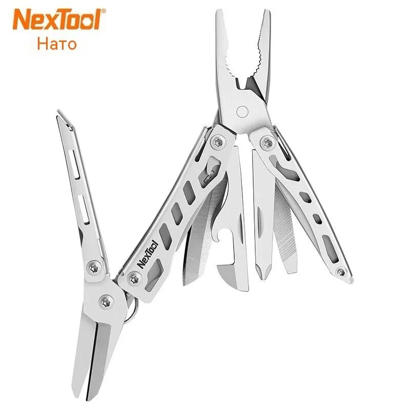 Мультитул NexTool Mini Flagship Multifunctional Pliers для туризма, 8 функций, нержавеющая сталь