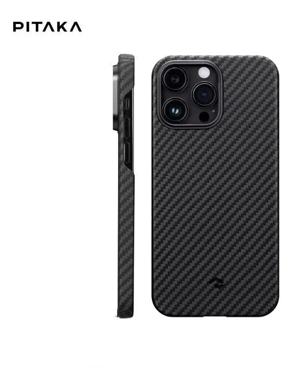 Чехол Pitaka MagEZ Case 3 для iPhone 14 Pro Max (6.7"), черно-синий, кевлар (арамид)