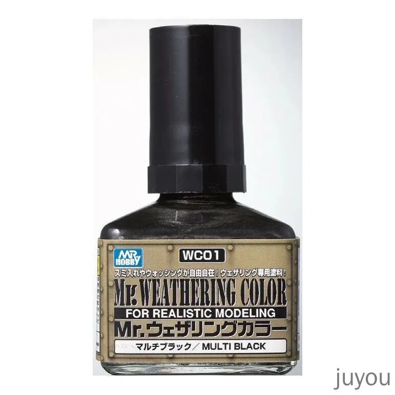 Mr. Weathering Color Multi Black Смывка для сборных моделей для реалистичного моделирования, 40 г