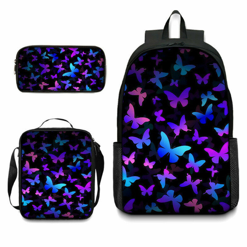 Рюкзак школьный с рисунком бабочка бренд не указан модель набор из легкого оксфорд ткань для начальных учеников 7 цвет