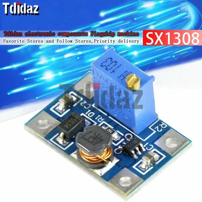 DC-DC от 2 до 24 В до 2-28 В, повышающий регулируемый модуль питания, повышающий повышающий преобразователь 2 А SX1308