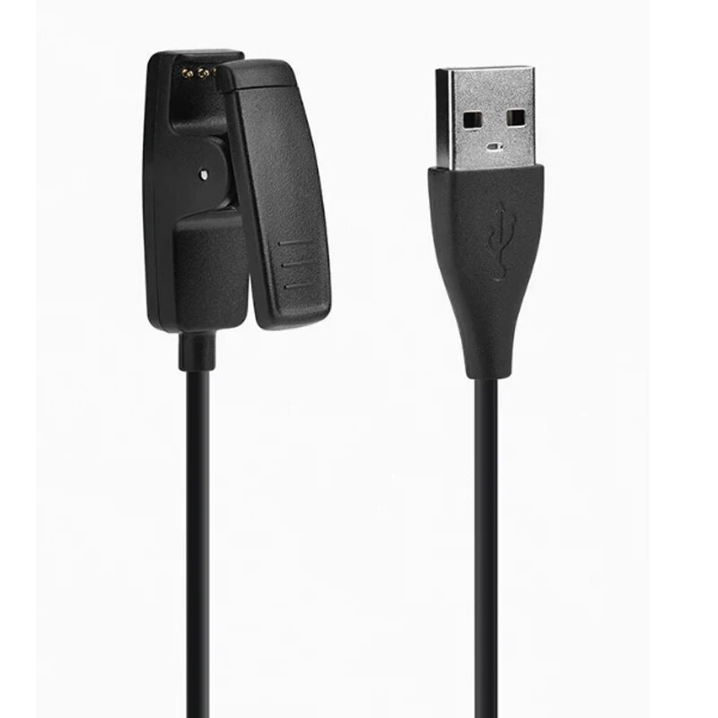 Улучшенный зарядный кабель Garmin Forerunner 235/735XT/230/630/S20 совместимый с черным зажимом 2 шт.