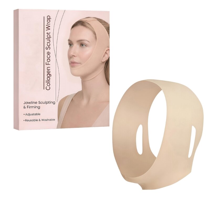 Дышащая Поддерживающая Повязка Для лица Эластичная Поддерживающая Повязка Для лица Для Ежедневного Ухода За Кожей и Спортивного Расслабления мышц
