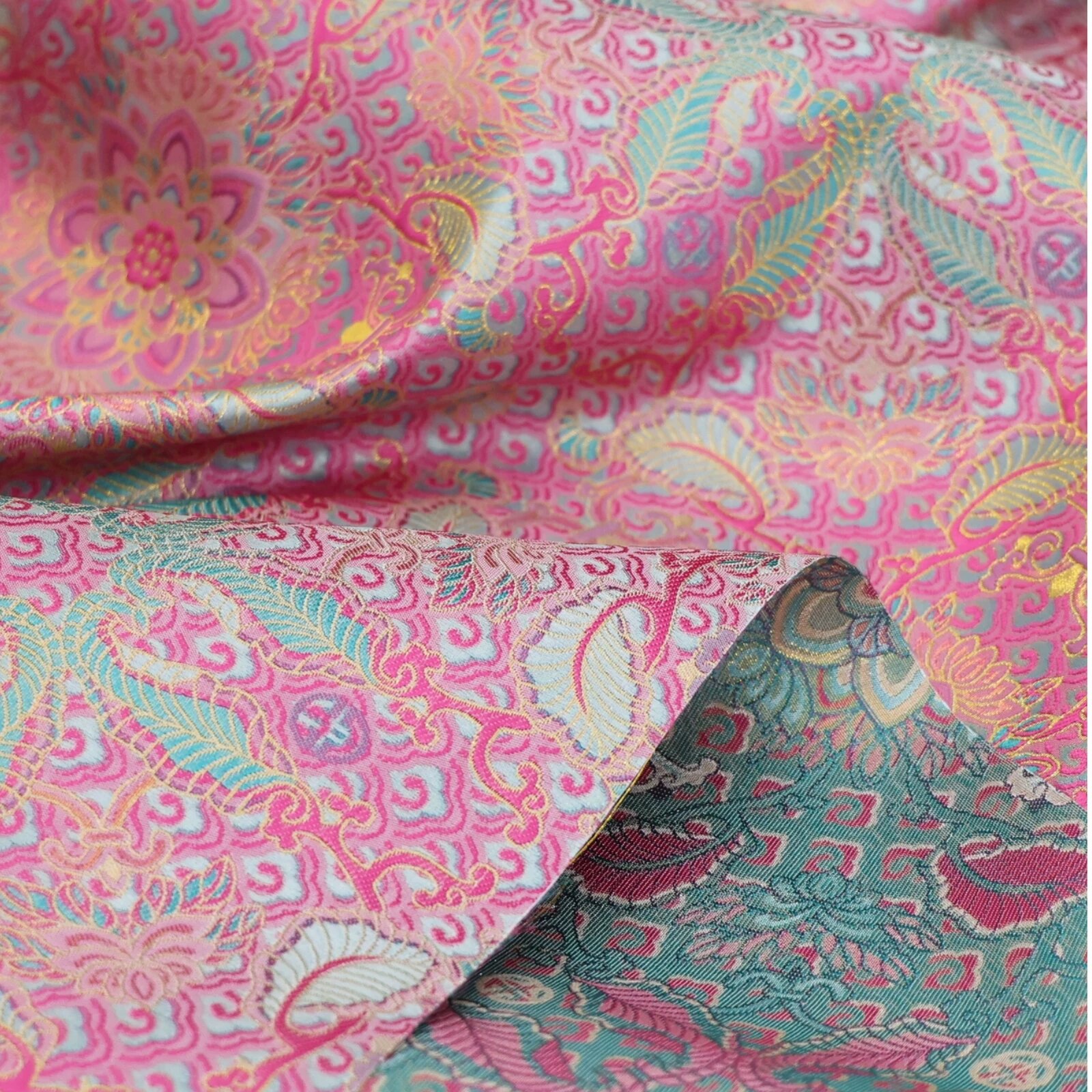 Новая ткань в китайском стиле с имитацией тканого золота, жаккардовая ткань для жилетов, костюмов Тан, ханьфу, материал