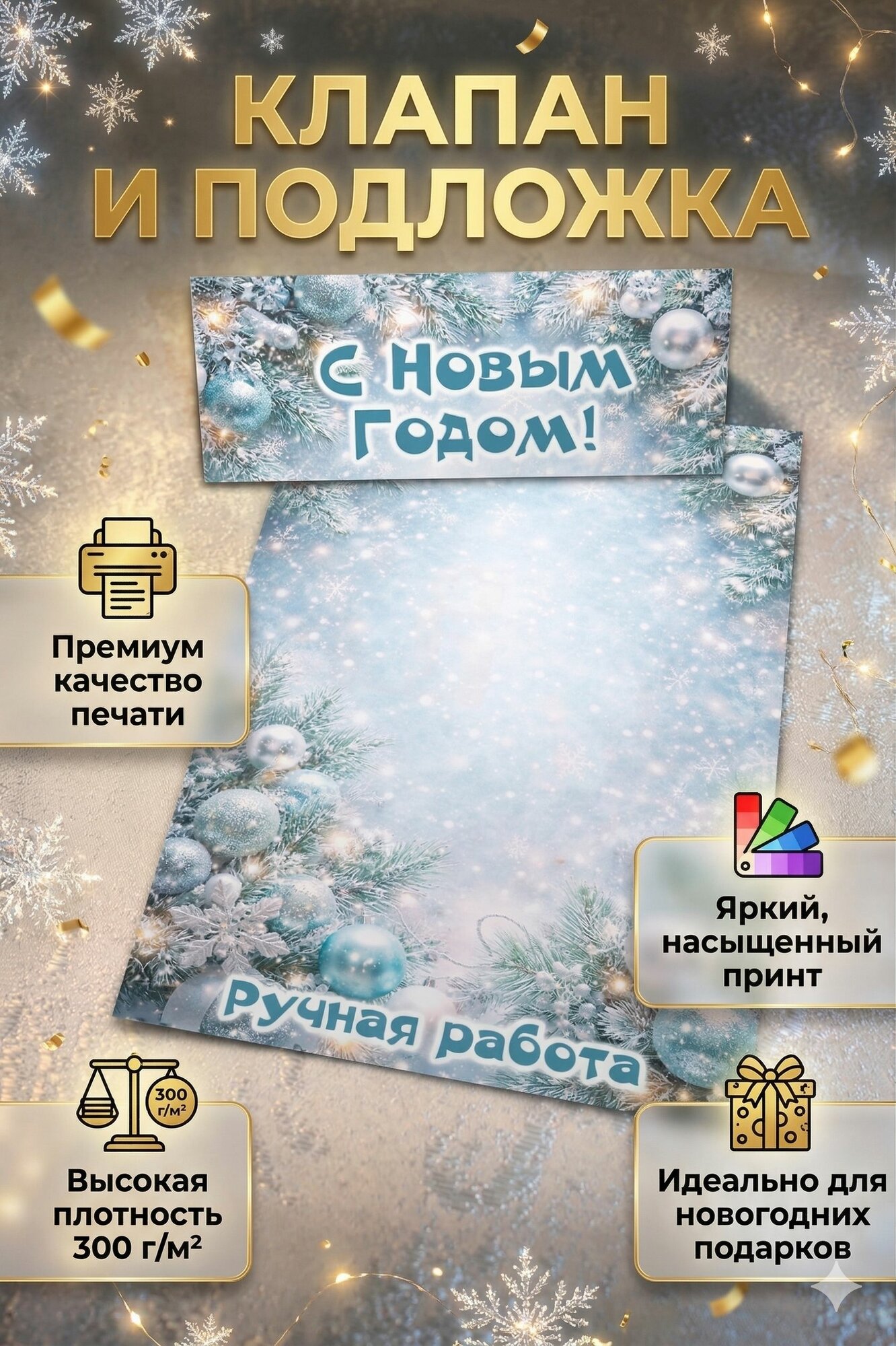 Упаковка для мыла, шоколада, пряников (клапан+подложка комплект)