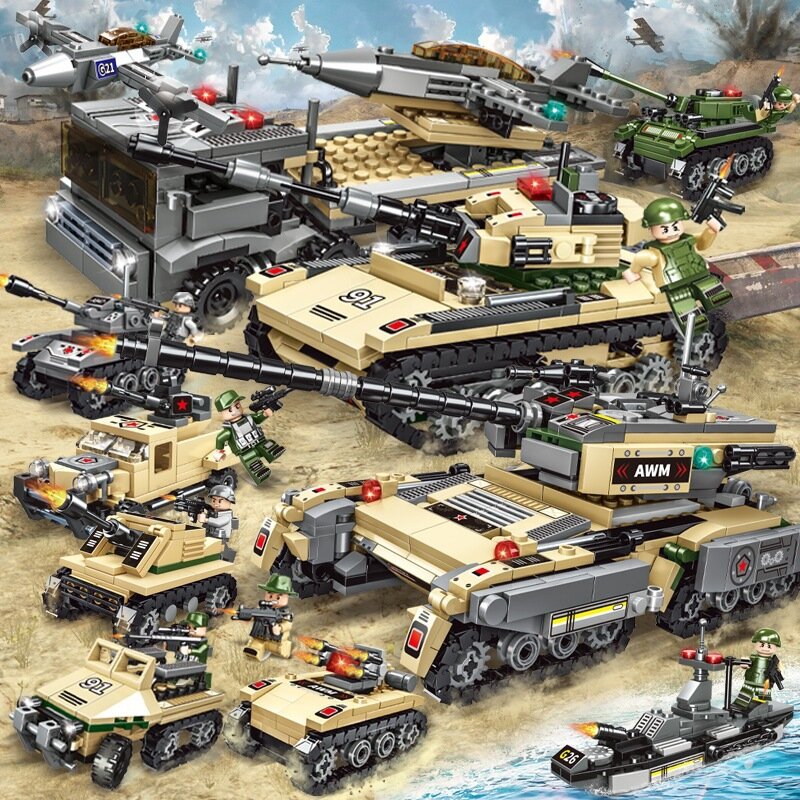 Jiqile 42017 развивающая детская сборная игрушка военное здание маленькая модель мальчика полицейский участок