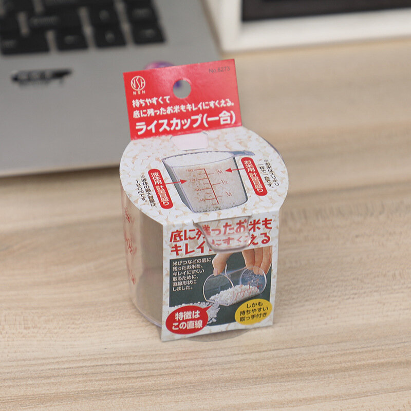 Пластиковая мерная чашка с градуированными отметками и ручкой, объем 180 мл для молока, риса, сливок, йогурта
