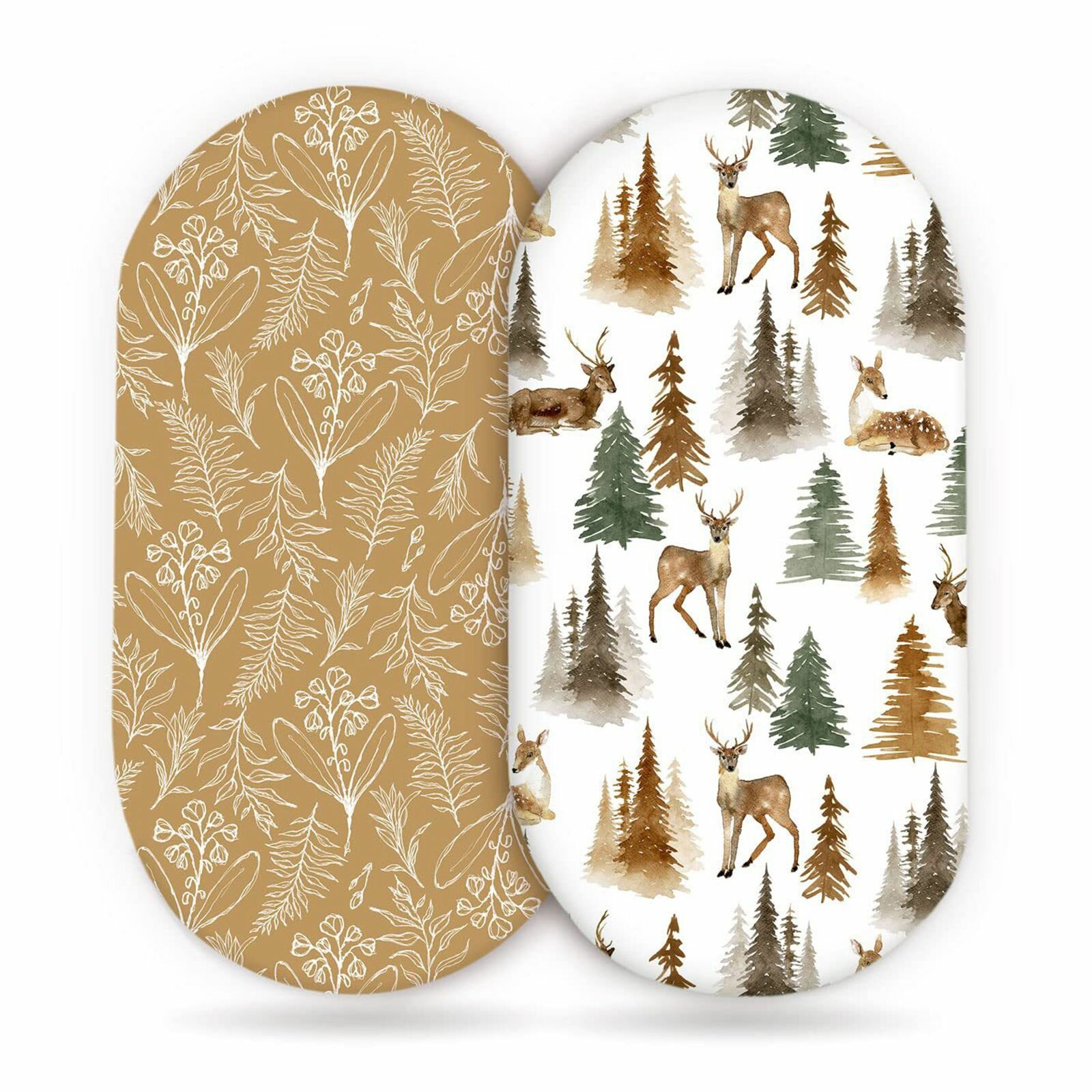 Комплект из 2 шт Дышащих наматрасников для детской кроватки со съемным чехлом