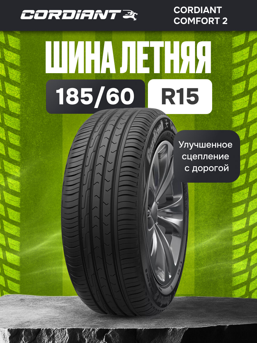 Шины летние 185/60 R15 CORDIANT Comfort 2 84H